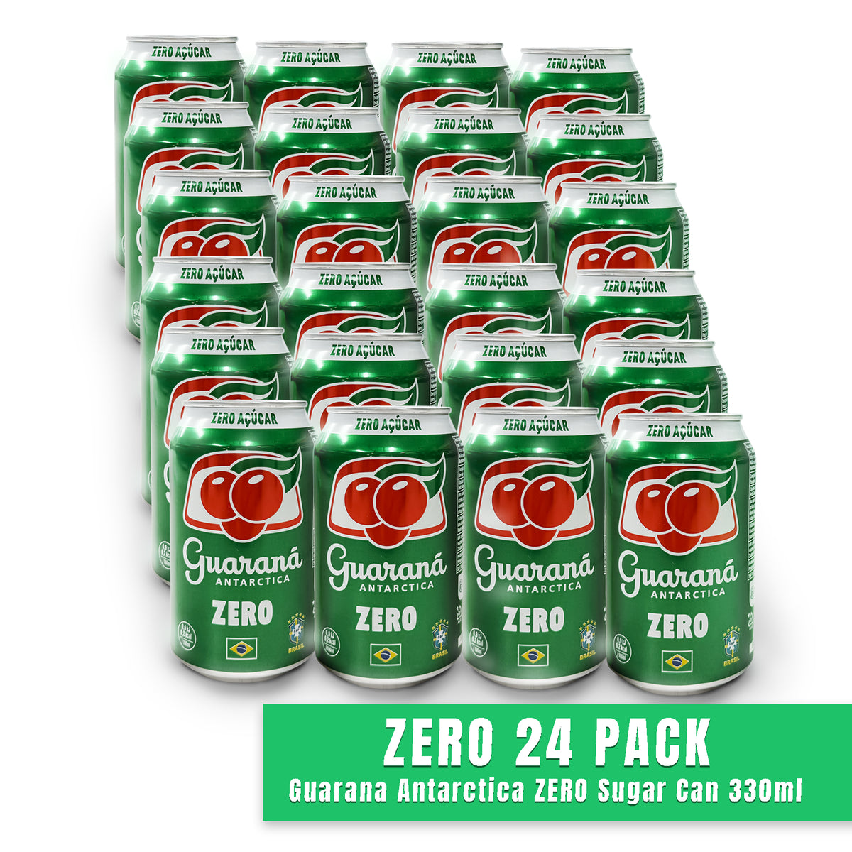 Guarana Antarctica Zero Sugar Can - 24 Pack - 330ml | Brazilian Style ...